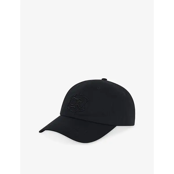 The Kooples Brand-embroidered Cotton Cap - Black