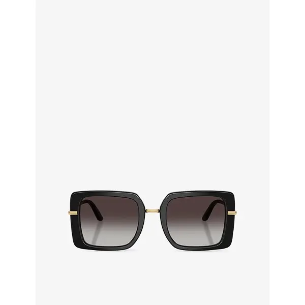 Dolce & Gabbana Dg4491 Square-frame Acetate Sunglasses - Black