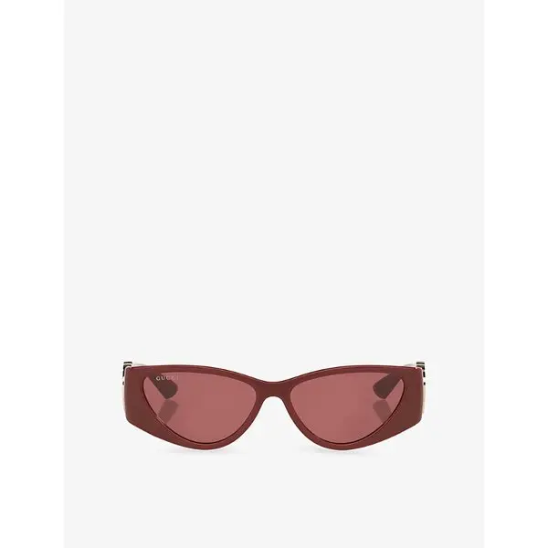 Gucci Gg1824s Cat-eye Acetate Sunglasses - Red