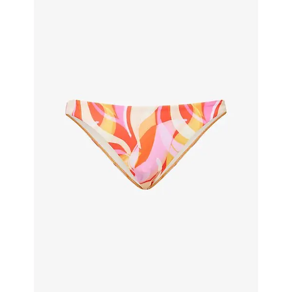 AWAY THAT DAY Amalfi Graphic-print Bikini Bottoms - Soleil Print