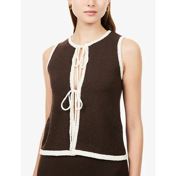 4TH & RECKLESS Contrasting-trim Woven Top