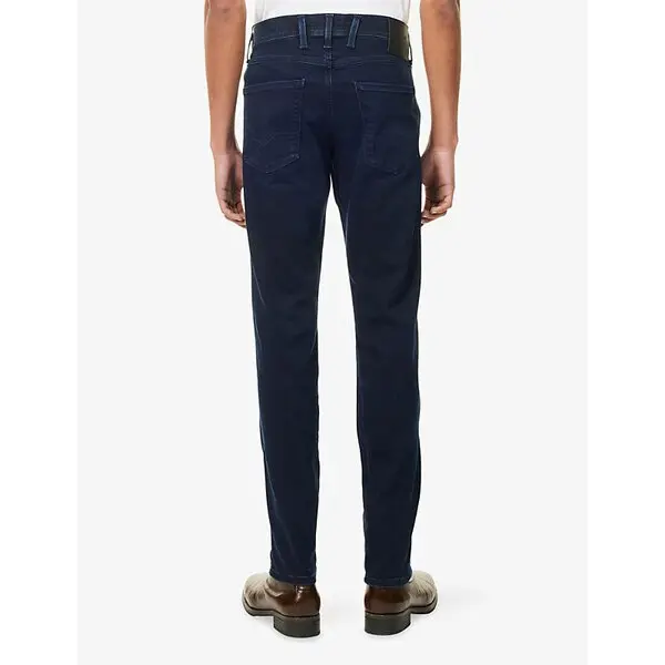 REPLAY Slim-fit Anbass Stretch-denim Jeans - Dark Blye