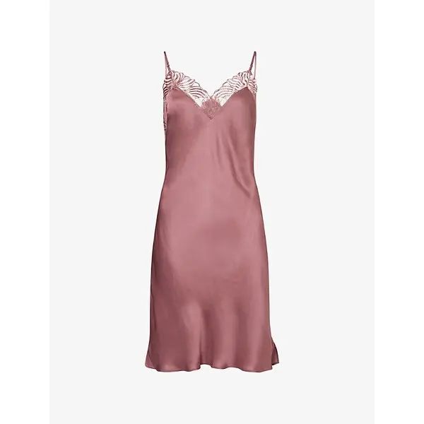Chantelle Legend Satin Chemise - Rose Des Bois