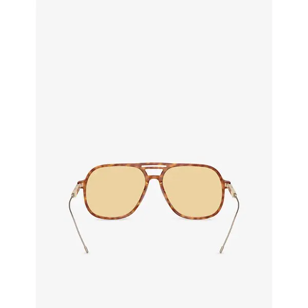 Brunello Cucinelli Bc4022s Pilot-frame Sunglasses