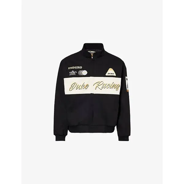 DUKE + DEXTER Dr1 Racing Embroidered-logo Cotton Jacket