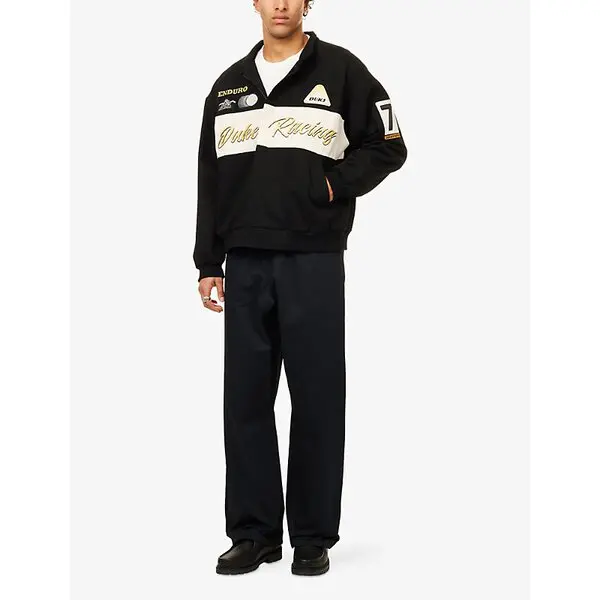 DUKE + DEXTER Dr1 Racing Embroidered-logo Cotton Jacket
