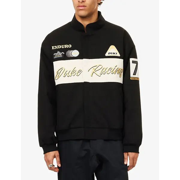 DUKE + DEXTER Dr1 Racing Embroidered-logo Cotton Jacket