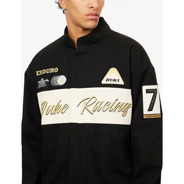 DUKE + DEXTER Dr1 Racing Embroidered-logo Cotton Jacket