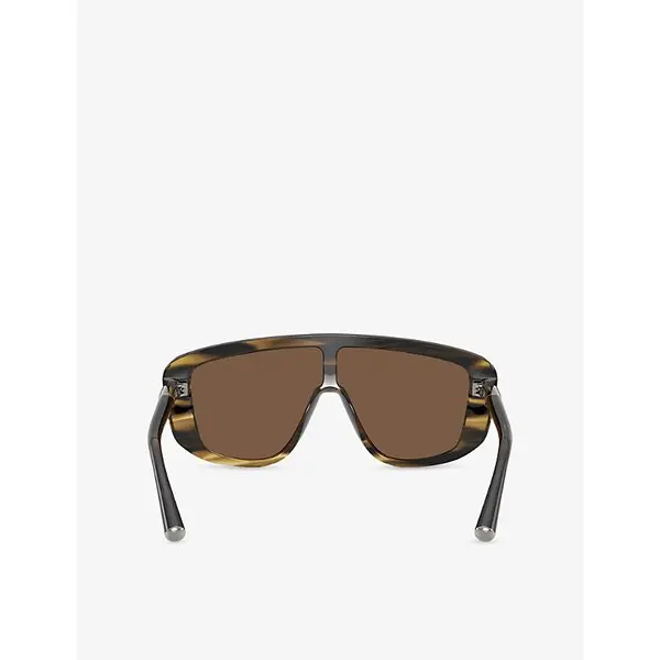 Dolce & Gabbana Dg4520 Rectangle-frame Printed Sunglasses - Brown