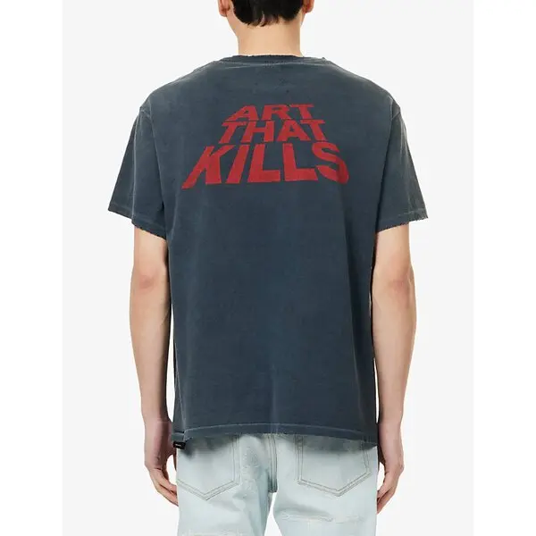 GALLERY DEPT. Skeleton Beach Graphic-print Cotton T-shirt - Black