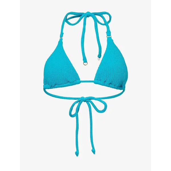 Seafolly Sea Dive Triangle Bikini Top - Carribean Blue