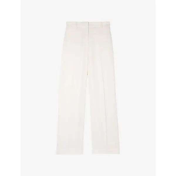 The Kooples Mid-rise Wide-leg Woven Trousers
