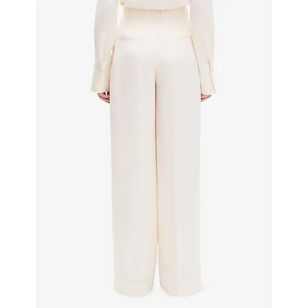 The Kooples Mid-rise Wide-leg Woven Trousers