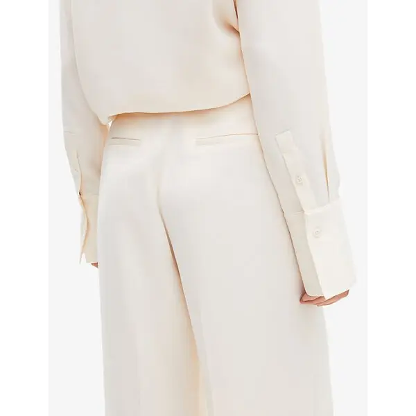 The Kooples Mid-rise Wide-leg Woven Trousers