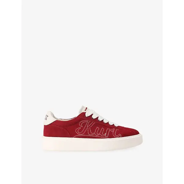 Kurt Geiger Albion Retro Suede Trainers - Red