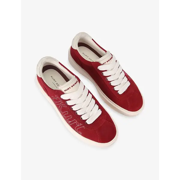 Kurt Geiger Albion Retro Suede Trainers - Red