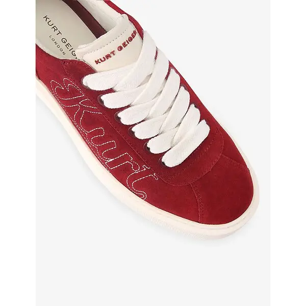 Kurt Geiger Albion Retro Suede Trainers - Red