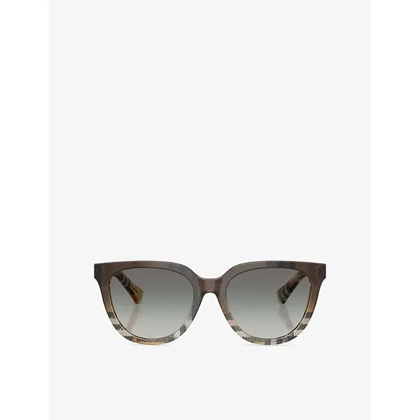 Burberry Be4469 Round-frame Acetate Sunglasses - Brown