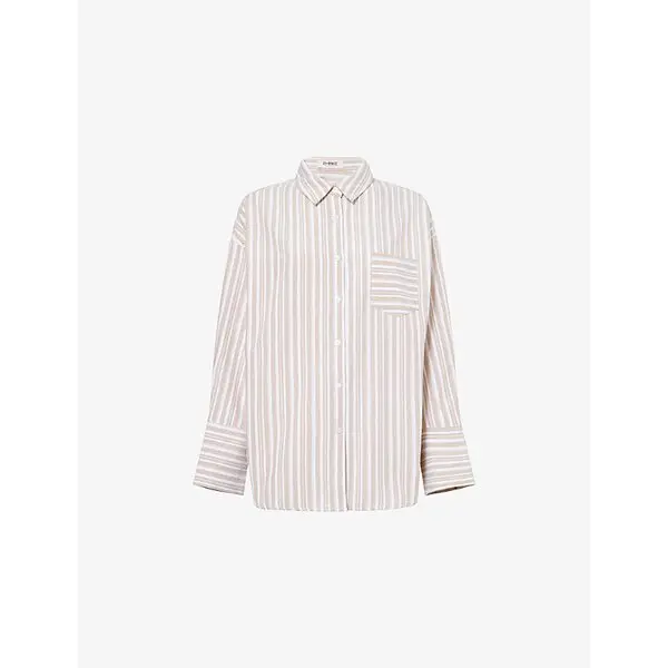 4TH & RECKLESS Cotton-blend Striped Shirt