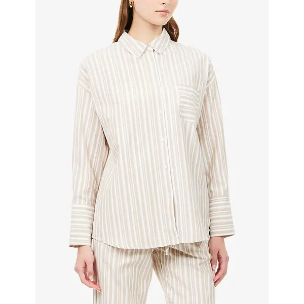 4TH & RECKLESS Cotton-blend Striped Shirt