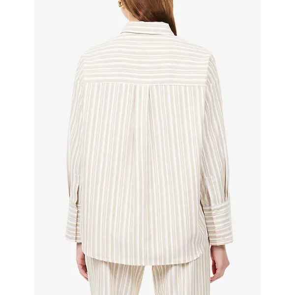 4TH & RECKLESS Cotton-blend Striped Shirt