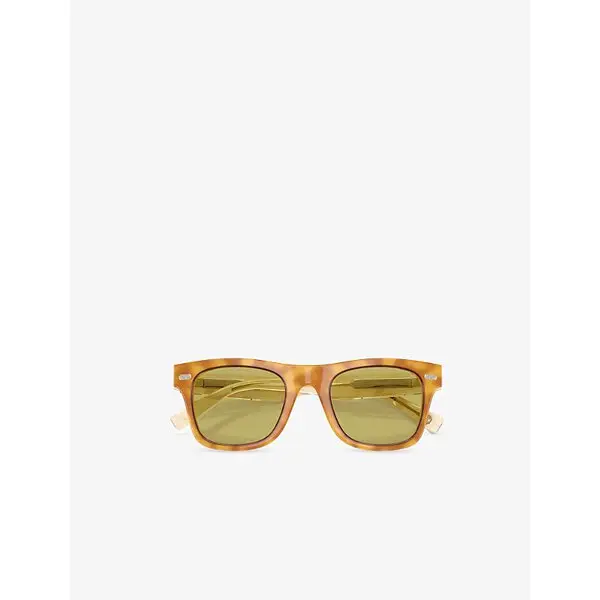Brunello Cucinelli Acetate Pillow-frame Sunglasses - Brown