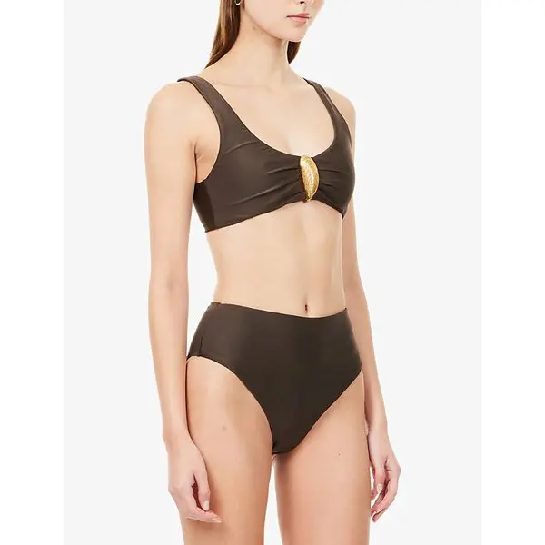 Simkhai Gracie Bikini Bottom - Chocolate