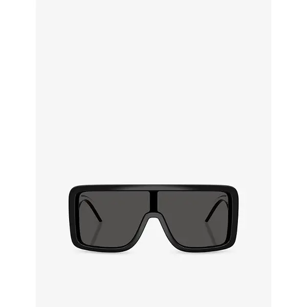 Dolce & Gabbana Rectangle-frame Acetate Sunglasses - Black