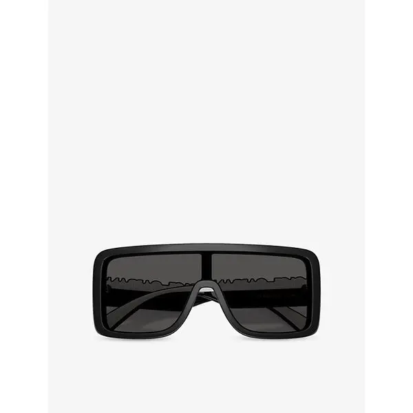 Dolce & Gabbana Rectangle-frame Acetate Sunglasses - Black