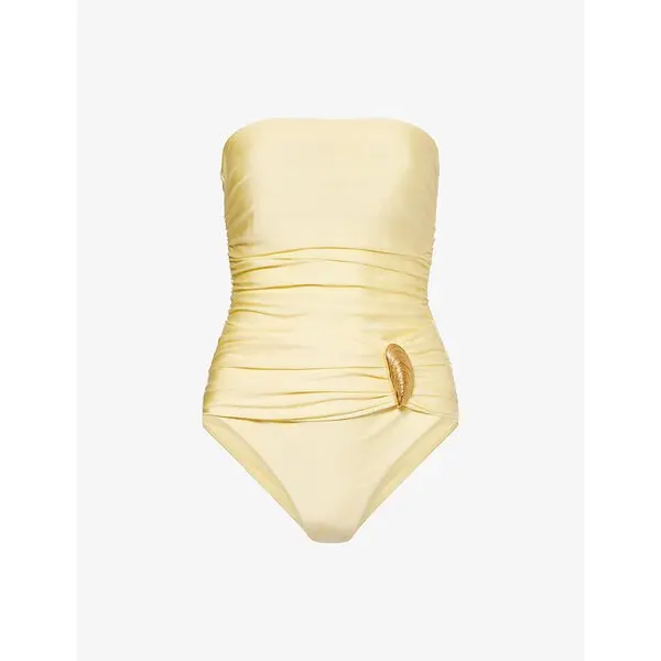 Simkhai Lorena Strapless One Piece Swimsuit - Buttercream