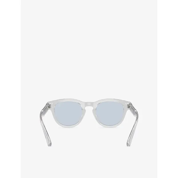 Burberry Round-frame Acetate Sunglasses - Grey