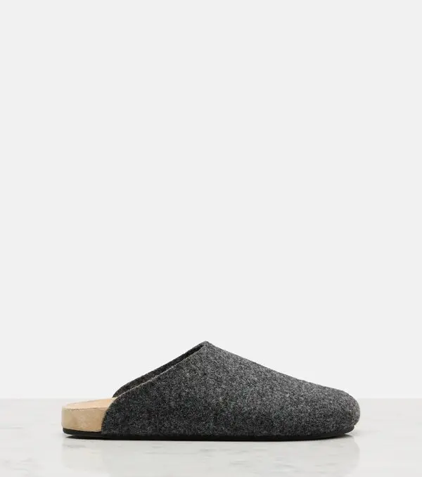 THE ROW Hudson Slippers - Grey