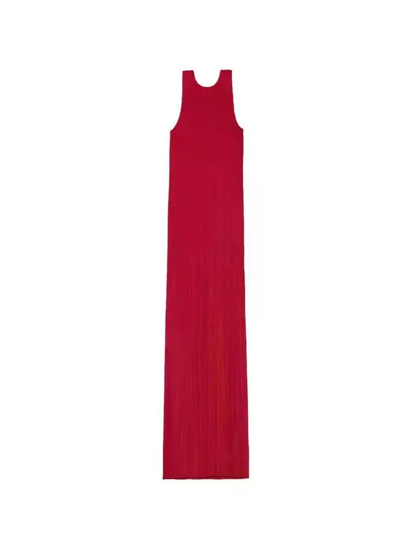 Issey Miyake Pleated Dress - Red