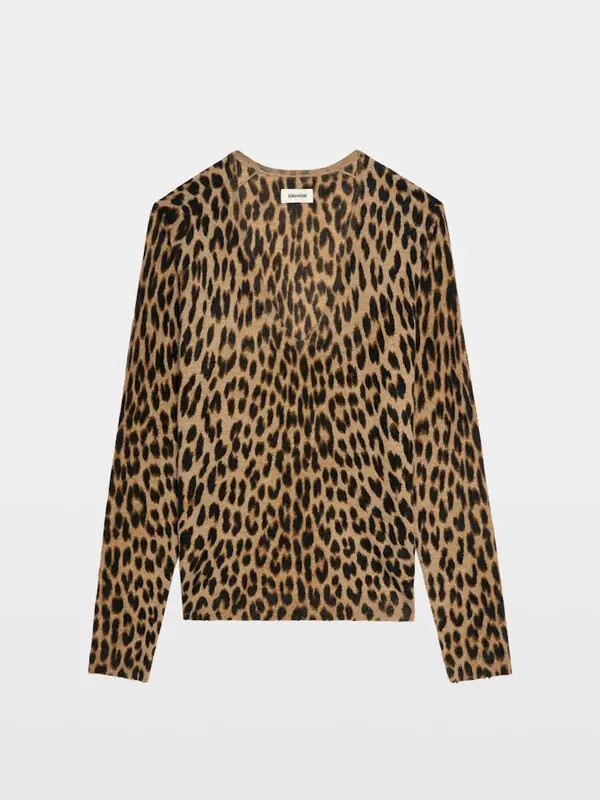Zadig&Voltaire Rivy Cashmere V-neck Sweater - Daim