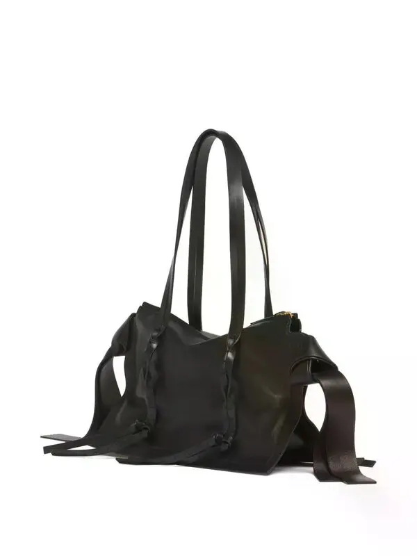 Marni Knotted-ties Shoulder Bag In Smooth Nappa Leather