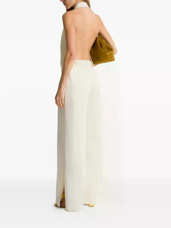 Alberta Ferretti Quilted Halter Jacket - White