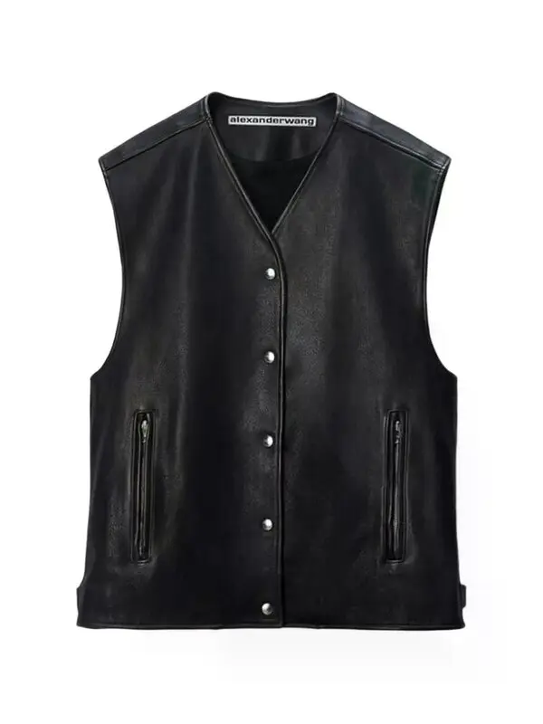Alexander Wang Boxy Press-stud Vest