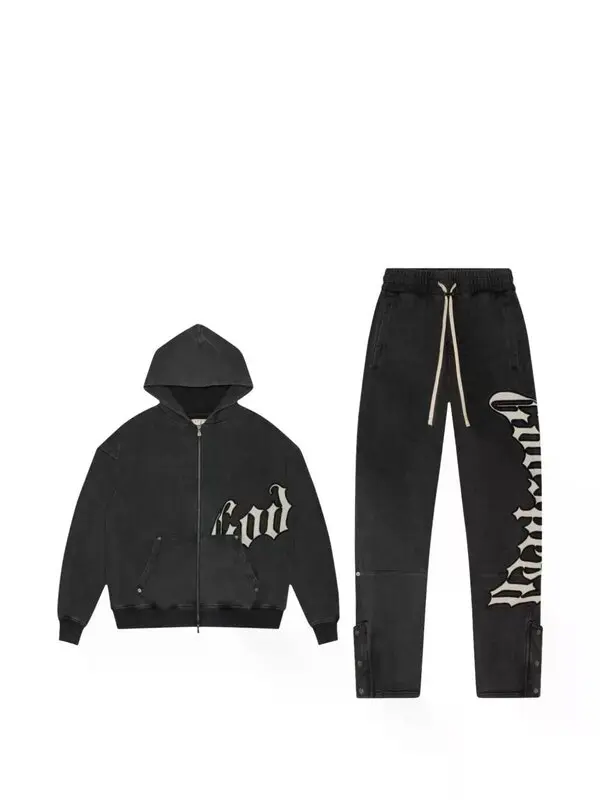 GODSPEED Stripe-trim Jersey Tracksuit - Black