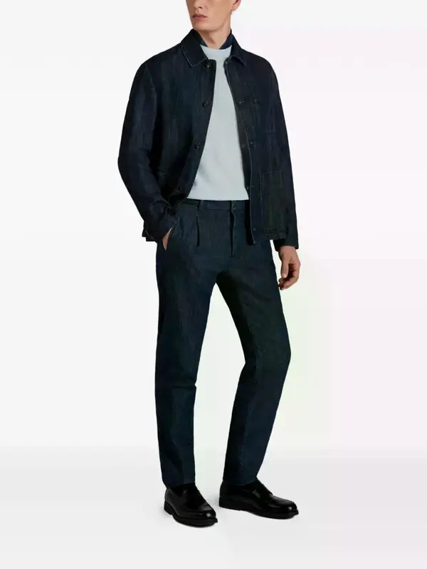 Incotex Patch-pocket Cotton Jacket - Blue