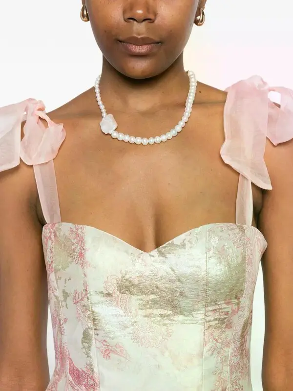 Alice + Olivia Floral Mini Dress With Bow Detail