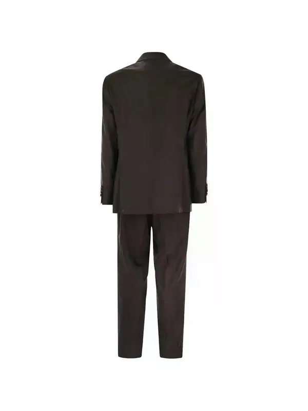 Brunello Cucinelli Double-breasted Virgin Wool Suit - Brown