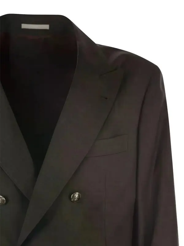 Brunello Cucinelli Double-breasted Virgin Wool Suit - Brown