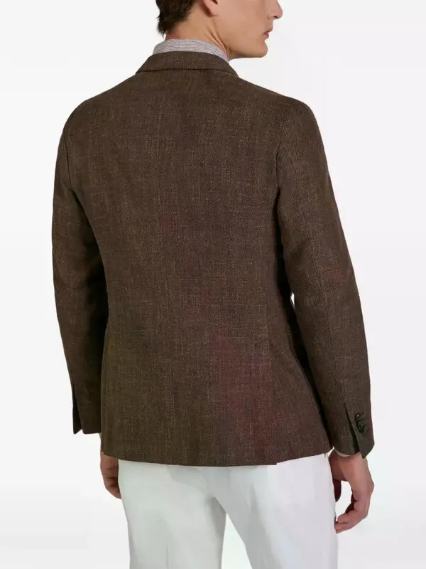 Incotex Mélange-effect Blazer - Brown