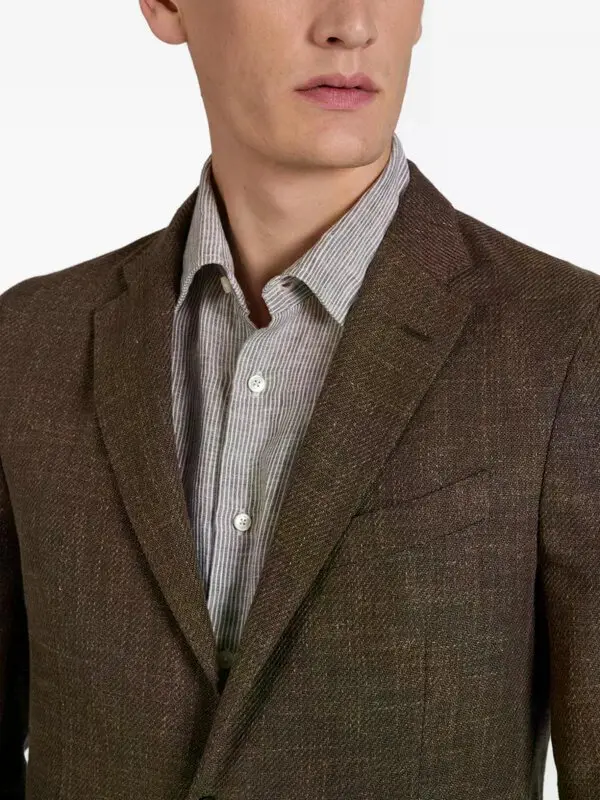 Incotex Mélange-effect Blazer - Brown