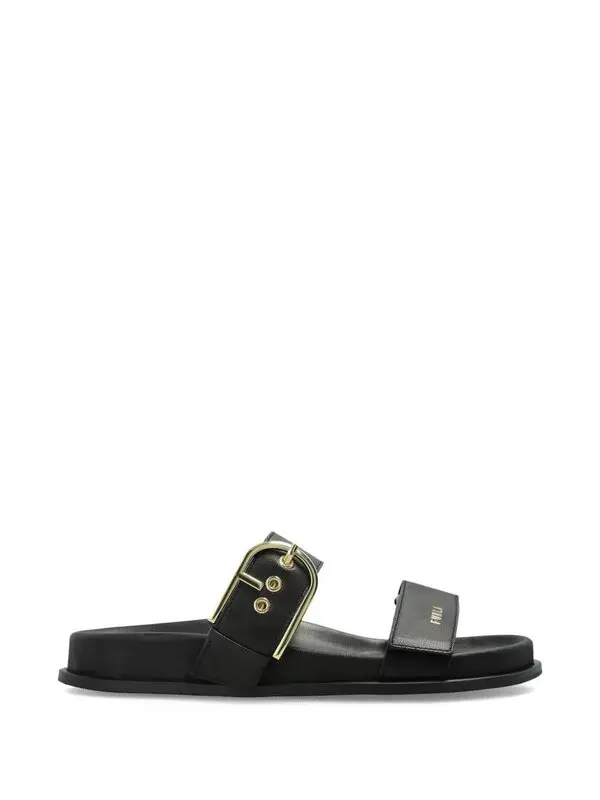 Furla Buckle Strap Sandals - Black