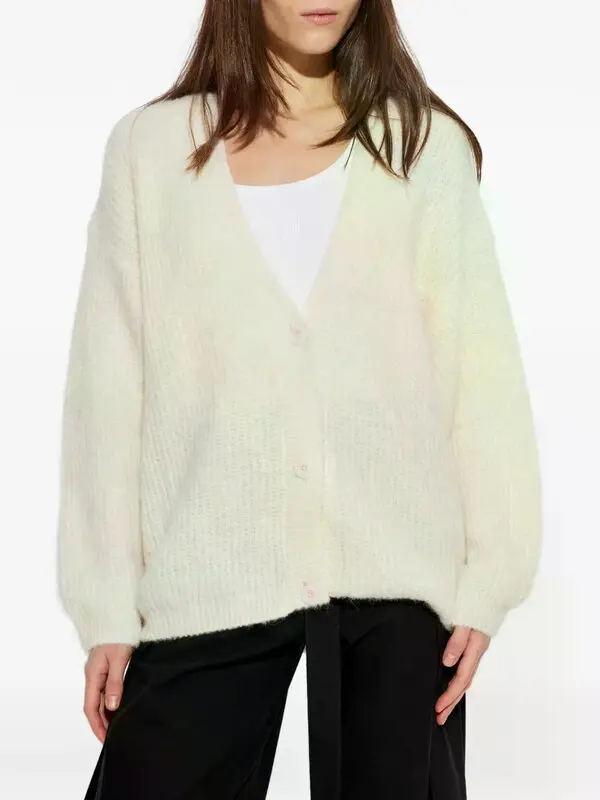 American Vintage V-neck Button Cardigan - Neutrals