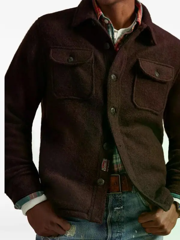 Polo Ralph Lauren Felted Shirt Jacket - Brown