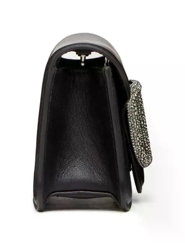 Valentino Garavani Locò Small Shoulder Bag With Jewel Logo - Black