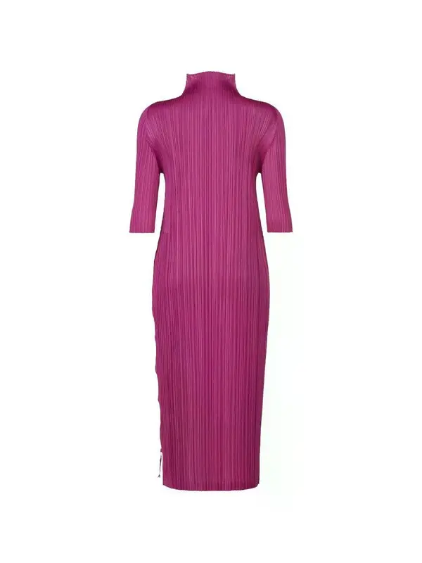 Issey Miyake Pleated High-neck Dress