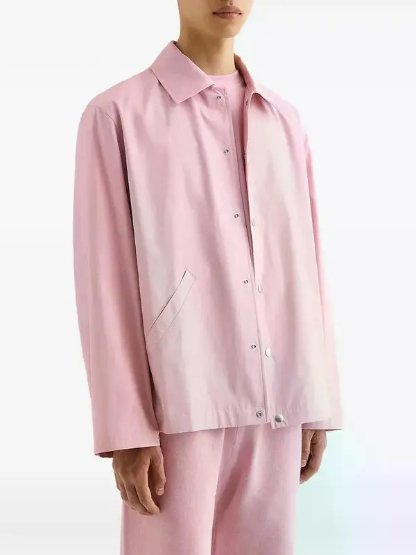 JIL SANDER Button Logo Shirt Jacket - Pink